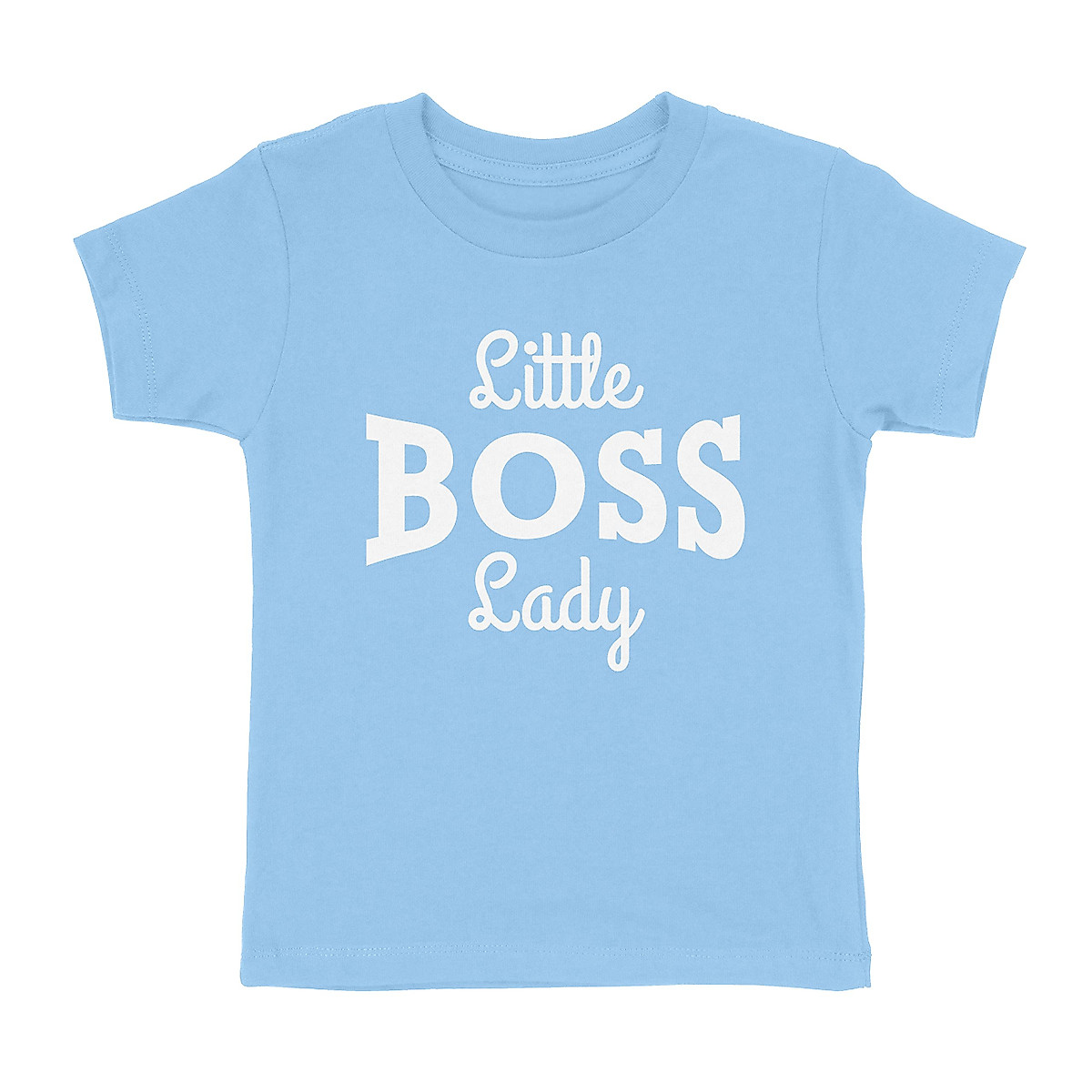 Luxxology Little Boss Lady Toddler T-Shirt, Light Blue 2T