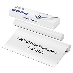 Portable Printer Wireless for Travel and Home Office - Upgarde Inkless Portable Printer with Inner Paper Bin, Thermal Portable Printer Compact Printer Support US Letter and Multiple Sizes