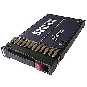 Micron 5210 Ion Enterprise Solid State Drive, 7.68TB 6Gb/s 2.5" SATA SSD, Compatible with HP ProLiant DL360p G8, DL360 G9, DL360 G10, DL380p G8, DL380 G9, DL380 G10 Servers