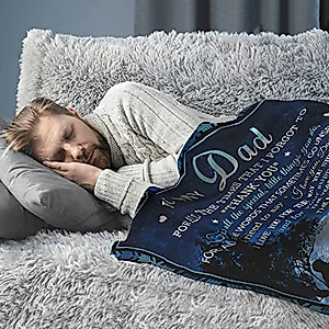Wisegem Dad Gifts from Daughter - Dad Blanket from Daughter 50"x40" - Birthday Gifts for Daddy - Gifts for Dad Who Wants Nothing - Father Gifts - Best Dad Ever Present Ideas