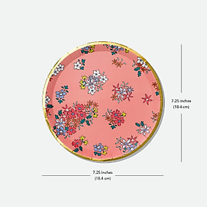 Coterie Full Bloom Floral Paper Plates (Set of 10 Small Spring Paper Plates) - Disposable Plates for Tea Party, Bridal Shower, Garden Baby Shower Decorations | 7.25” Floral Plates - 2 of Each Design