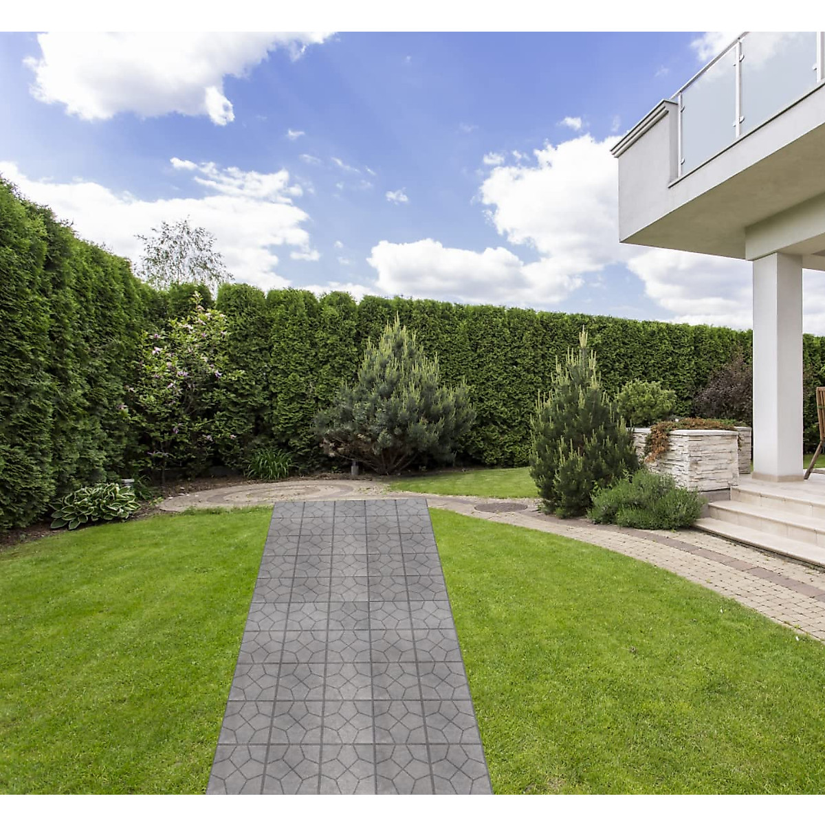 Concrete Molds and Forms,2Packs 15.7 x 15.7 x 1.6 inch DIY Reusable Walkway Walk Maker Pathmate Paving Pavement Stepping Stone Outdoor Paver Path Garden Lawn Yard Patio Cement Mold