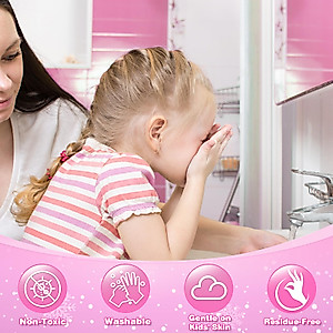 Anpro Kids Makeup Kit for Girl - 68PCS Safe & Washable Makeup for Girls,Play Real Makeup Girls Toys,Make Up for Little Girls,Non-Toxic Makeup kit,Valentines Day Gifts for Children Age 3-12 (Pink)