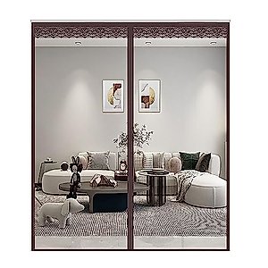 Magnetic Screen Door Pet and Kid Friendly Mosquito Curtain Self Sealing Mesh Curtain Full Frame Hook & Loop for Patio Doors -D-100x220cm(39x87inch)