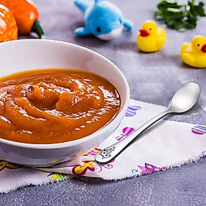 TeamFar Toddler Utensils 24 Piece, Stainless Steel Kids Utensils Cutlery Silverware Set, Includes 8 Forks, 8 Knives, 8 Spoons, Healthy, Cute Animal Print & Dishwasher Safe