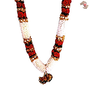 LOVENSPIRE 2ct Wedding Garland, Varmala Artificial Rose, Shadi, Indian Milni Mala, Statue Idol Haar, Muslim Punjabi, Nikah Jaimala, Floral Lei, Bridal Necklace