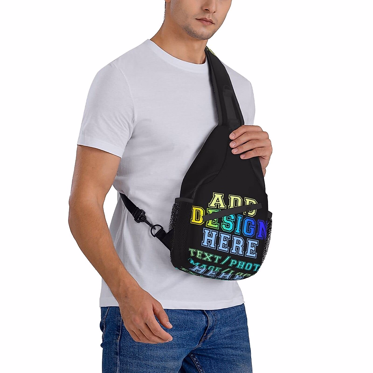 Custom Crossbody Bags Personalized Sling Bag Leisure Sports Outdoor Custom Bag For Men Backpack Optional Color Add Your Own Design Here