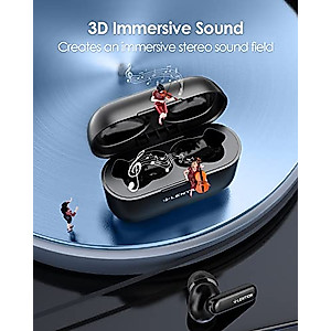 LENTION T2 Hybrid Active Noise Cancelling True Wireless Earbuds, in-Ear Bluetooth Headphones, Immersive Sound Premium Deep Bass Black Bluetooth Earbuds, IPX4 Waterproof Bluetooth 5.1 Earphones