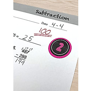 Chalkboard Brights Numbers Stickers