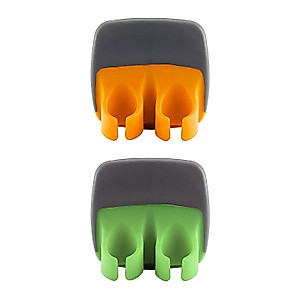 2 Pcs Hand Vegetable Peeler Peeler Rubber Finger Grips Comfortable to Peel Pumpkin Carrot Cucumber Potato and More (Green, One Size)