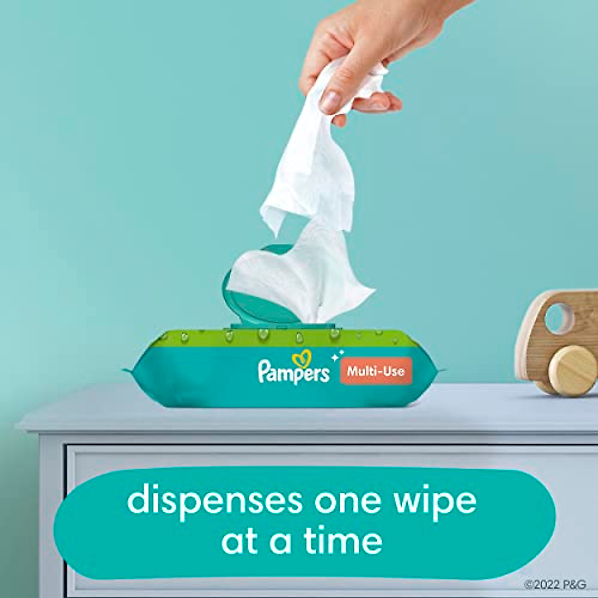 Pampers Baby Wipes Multi-Use Refreshing Rain 3X Pop-Top Packs 168 Count
