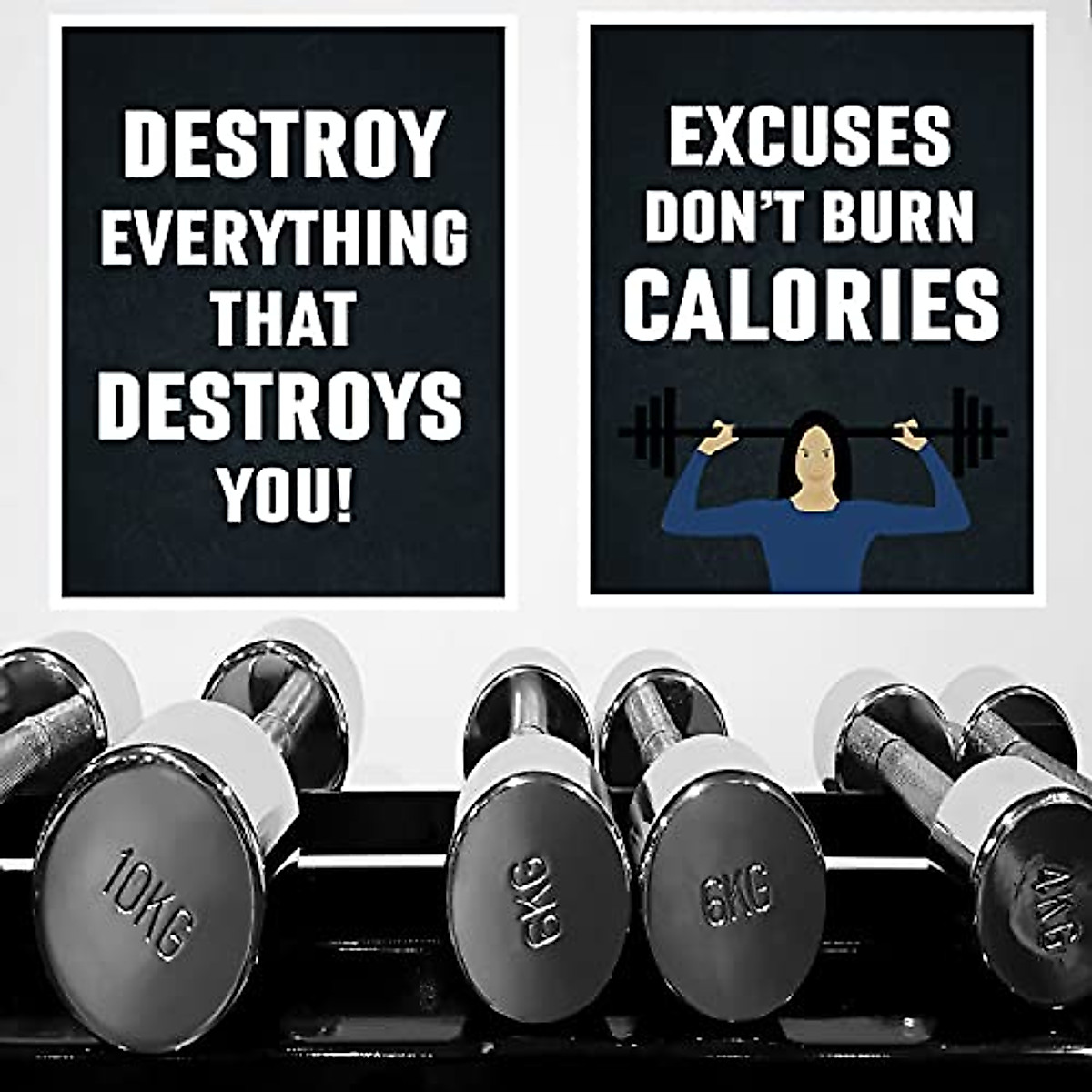 Motivational Gym Posters for Home & Workout Room Decor
