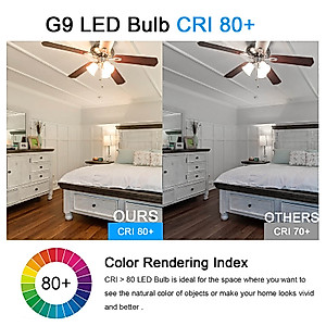 ZHENMING 3.5W G9 LED Bulb Dimmable 40W Halogen Equivalent, Warm White 3000K 460LM 120V G9 Bi Pin Base Light Bulbs for Chandelier Lighting, 5 Pack