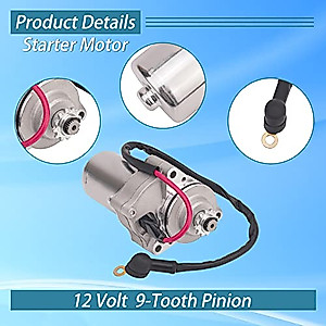 LCGLY Starter Motor and Starter Solenoid Relay for Tao Tao 50cc 70 cc 90cc 125cc 110cc ATV Coolster 4 Wheeler Chinese Pit Dirt Bike 4 Wheelers Go Karts Dune Buggy Sandrail Quad SSR Roketa SunL