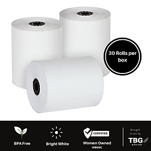 3 1/8” x 230' Thermal Paper Rolls - BPA FREE AND MADE IN THE USA – Receipt paper rolls – Point of Sale Cash Register - Thermal printer paper - Credit Card Paper - for POS systems (1 Case - 30 Rolls)