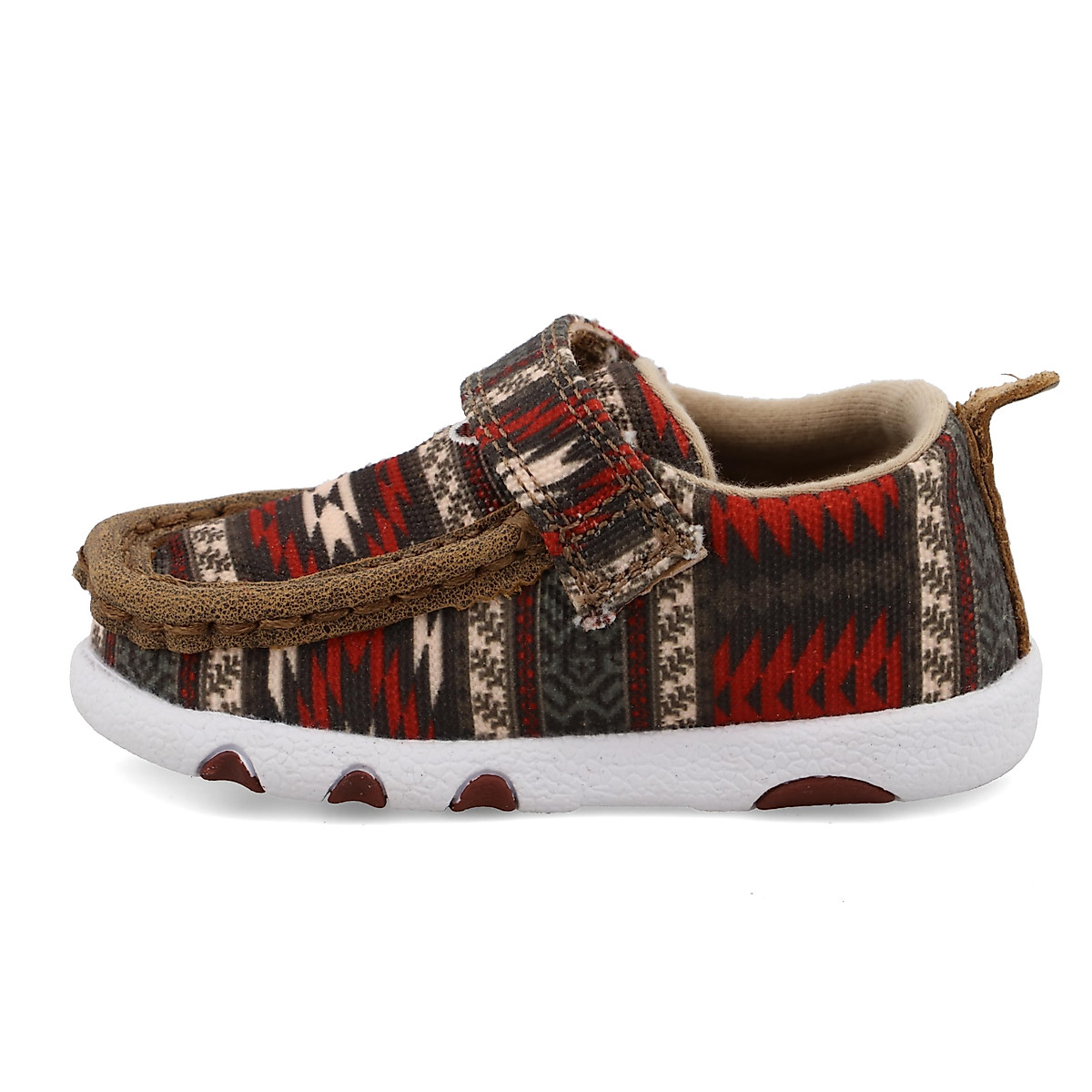 Twisted X Infant's Hooey Driving Moc, Moc Toe, Red Aztec, 6 M