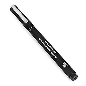 Uni Pin Fineliner Drawing Pen - Black Ink - 1.0mm Nib - Pack of 3