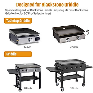 RUSFOL 3-in-1 Stainless Steel Griddle Caddy with Magnetic BBQ Utensil Strip and Paper Towel Holder for 28"/36" Blackstone Griddles,Space Saving BBQ Accessories Storage Box,Easy install&Free from Drill