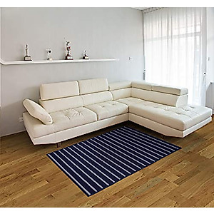 Garland Rug Avery Area Rug, 3-Feet 6-Inches by 5-Feet, Navy