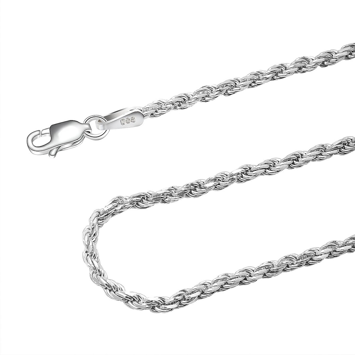 925 Sterling Silver 2MM Rope Chain 18
