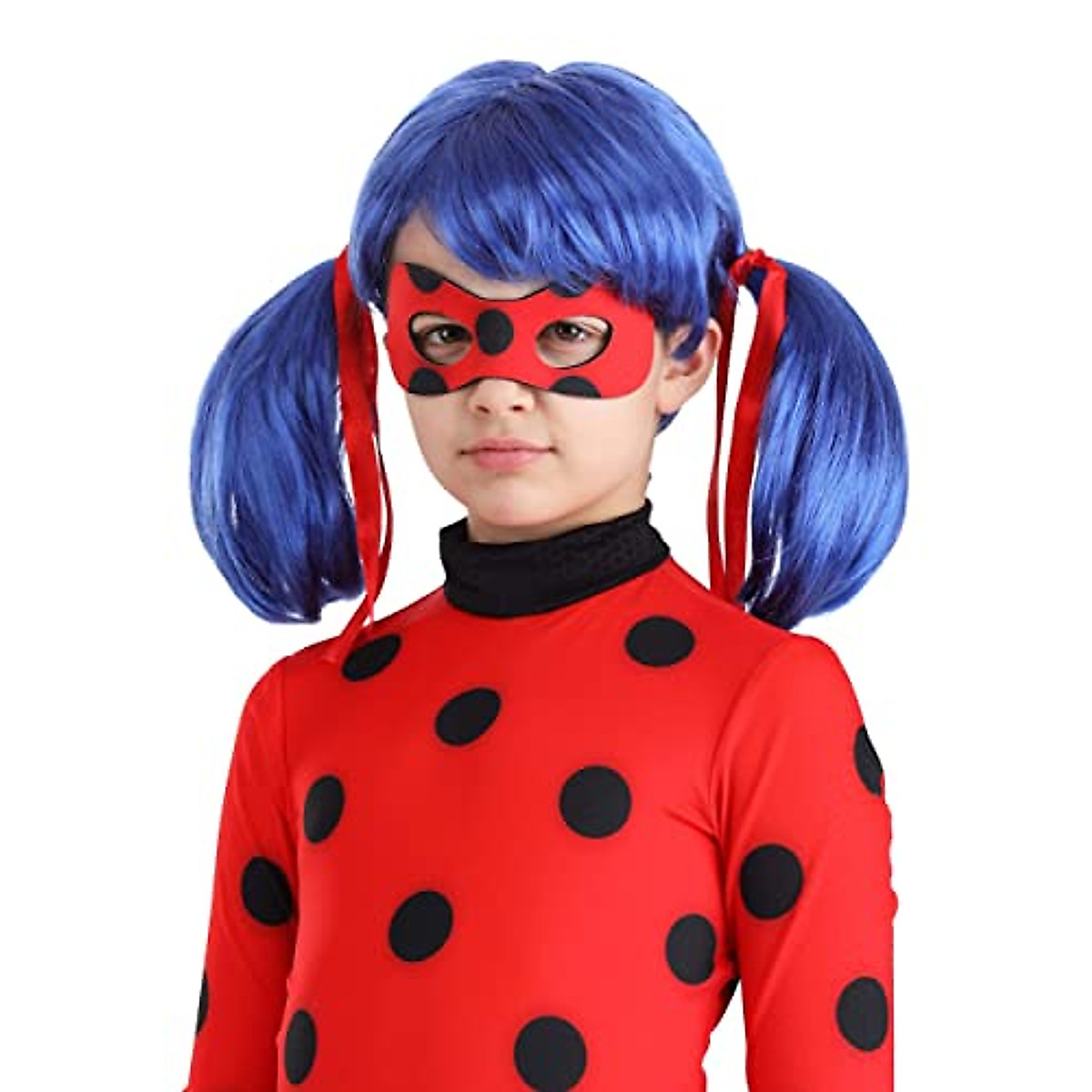 InSpirit Design Girl's Miraculous Ladybug Wig Standard, Blue,red
