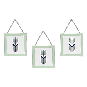Sweet Jojo Designs Grey, Navy Blue and Mint Woodland Arrow 11 Piece Baby Boy or Girl Crib Bed Bedding Set