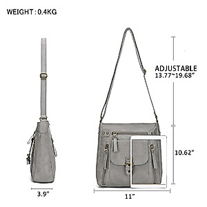 KL928 Crossbody Bags for Women Shoulder Purses and Handbags, Grey