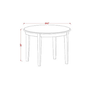 HomeStock Island Oasis 3-Piece Dining Kitchen Table Set Included A Round Breakfast Table & 2 Kitchen Chairs, Cream Linen Fabric Parsons Dining Chairs Seat with Rubber Wood Legs, Linen White Finish