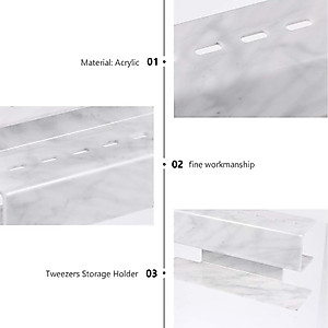 Beaupretty Eyelash Extension Tweezers Stand Holder 8 Holes Acrylic Tweezers Display Storage Tweezers Shelf Holder for Eyelash Extensions Supplies Accessories Tools