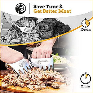 Meat Claws Meat Shredder for BBQ Best Pulled Pork Shredder Claw x 2 For Barbecue, Smoker, Grill (Solid Metal) Bundle with Meat Claws Meat Shredder for BBQ 5.91 x 4.72 x 1.18 inches