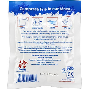 Case of 125 Instant Cold Packs, 5" x 6" (4" x 5" Cold Area) - Disposable Cold Compresses - No pre-Chilling Required for Quick, Effective First aid Treatment & Relief of Aches, Pains, Bumps & Bruises
