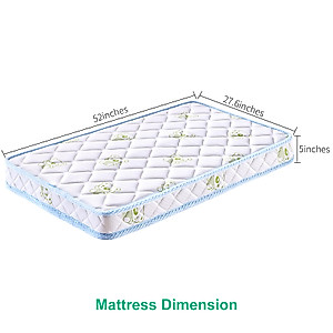 Letmxiu Premium Crib & Toddler Mattress, 100% Knitted Fabric, Premium Fleece Surface-Hypoallergenic, Soft Breathable, 5" Thick-Firm and Optimal Support, Non-Toxic Crib Mattress for Crib & Toddler Bed