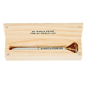 Santa Barbara Design Studio Wedding Gifts Gem Refillable Pen Wood Boxed Gift Set, 1-Piece, Always & Forever