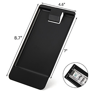 AVLA 20 Pack Check Holders, Black Plastic Tip Trays, Restaurant Check Presenters, Guest Receipt Holder Tray for Bars, Hotels, Dining, Catering Business, Cash, Credit Cards, Bills, Waitress Tip Tray