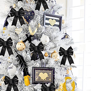 1.5Inch X 10 Yards Christmas Velvet Ribbon,1.5" Wide Wired Ribbon for Christmas Crafts Decoration, Wrapping (Black, 1.5"-10 Yard)