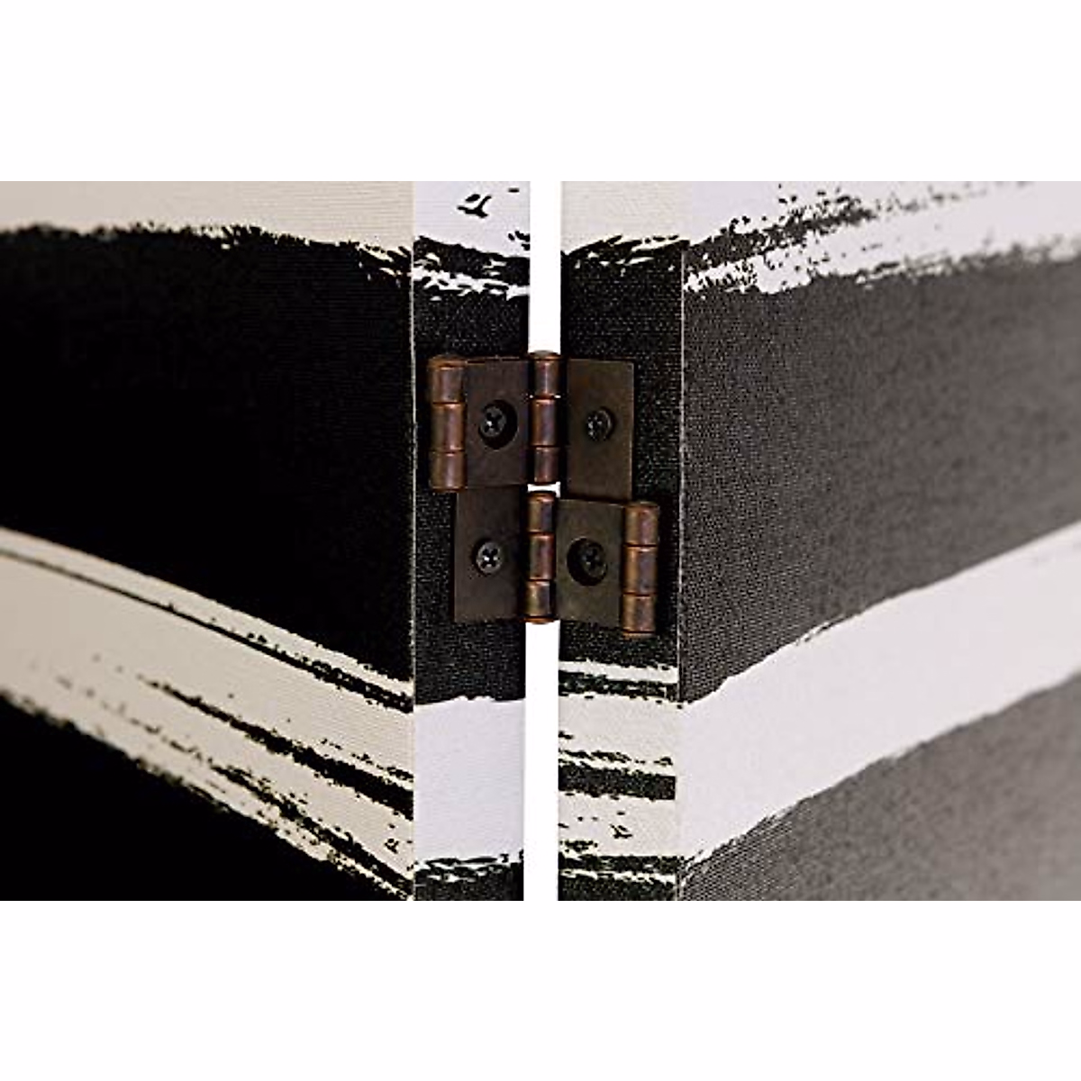 Kiera Grace Stockholm Dahl Decorative 3-Panel Room Divider for Home & Office, 47" W x 71" H x 1" L, Black