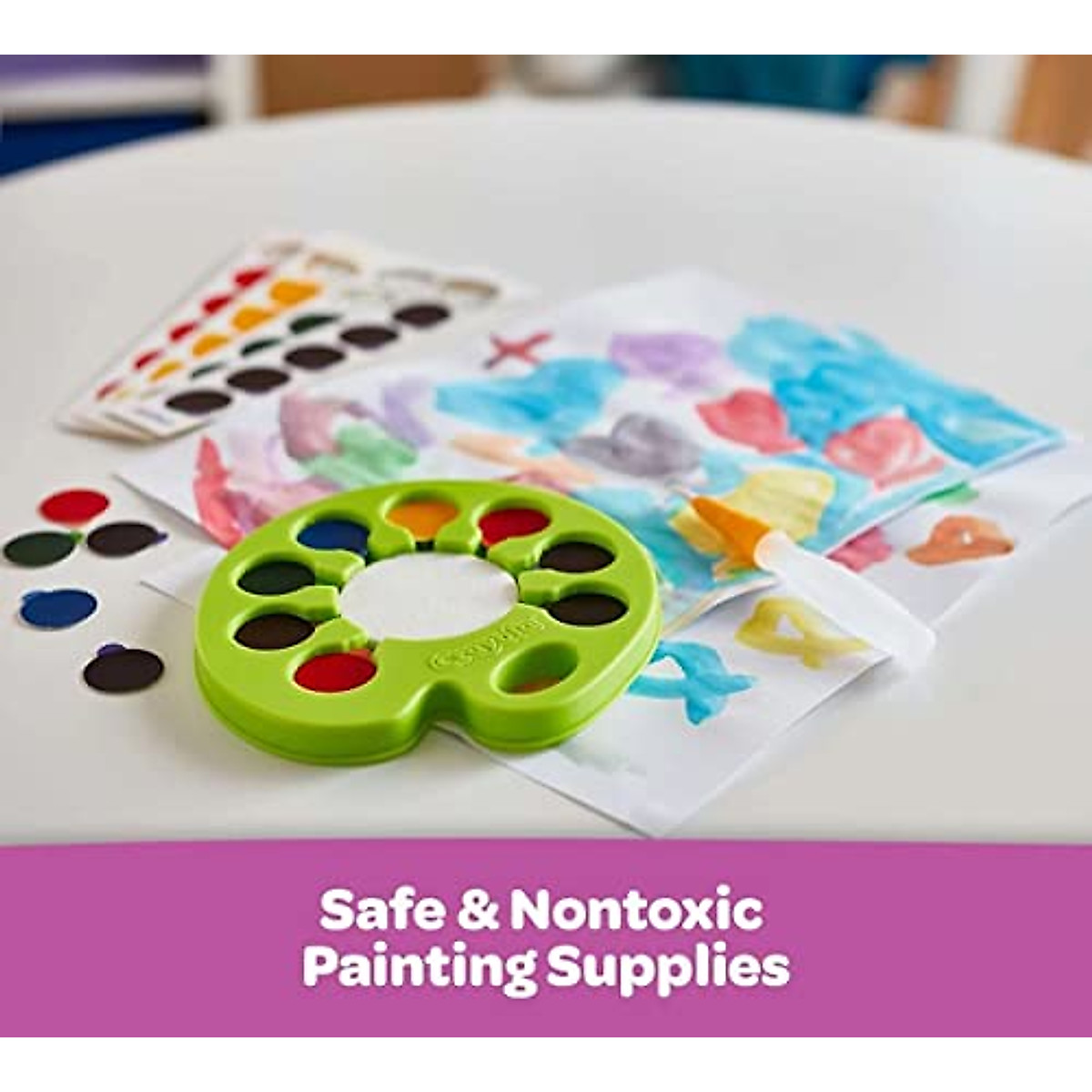 Crayola Watercolor Paint Set, Pop & Paint Palette, Washable Kids Paints, Gift