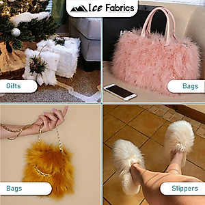 Ice Fabrics Craft Faux Fur Fabric Pre Cut Rolls - 2"x60" Fur Ribbon Mohair Fabric Strips - Super Soft and Fuzzy - Perfect for Crafts, Costumes & Decoration - Royal Blue - 2x60