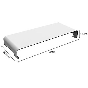 NOODCO Metal Monitor Riser Ergonomic Aluminum Alloy Laptop Stand Non-Slip Long Computer Monitor Shelf, Desktop Riser Heavy Duty Shelf Desk Organization Home Office