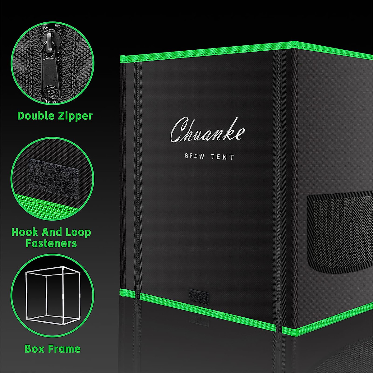 Chuanke Small Grow Tent for Aerogarden Hydroponics Growing System Indoor 20"x14"x22"High Reflective Mylar Leak-Proof of Light 600D Oxford Fabric for Indoor Plant