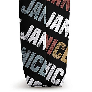 Vintage First Name Pattern Retro Forename Gift for Janice Tote Bag