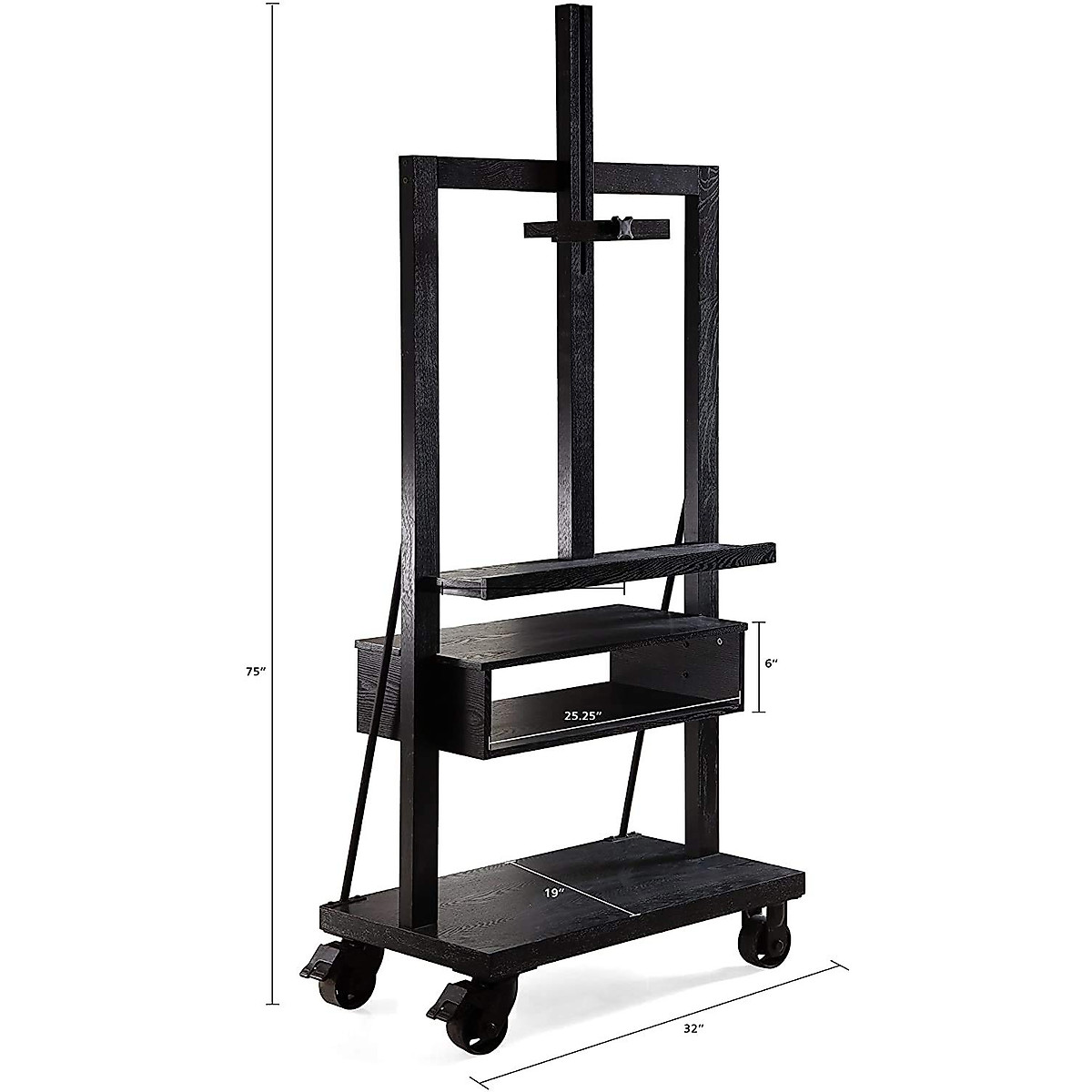 Posh Pollen Cullen Easel Style Entertainment Console - Black