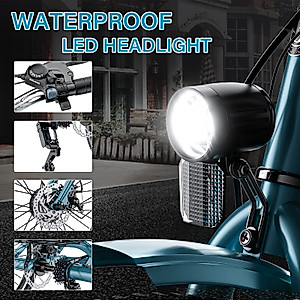 H&ZT 350W Electric Trike, 7 Speed 3 Wheel Electric Bicycle with 36V 10Ah Lithium Battery UL Certified, 24" E Trike Electric Tricycle for Adults with Rear Basket