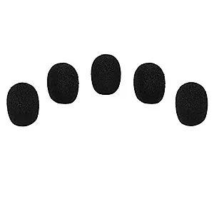 eBoot 5 Pack Mini-size Lapel Headset Microphone Windscreen, Black