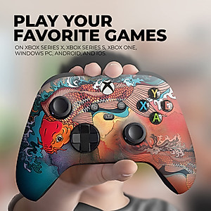 DreamController M Illustrations Custom X-box Controller Wireless compatible with X-box One/X-box Series X/S Proudly Customized in USA with Permanent HYDRO-DIP Printing(NOT JUST A SKIN) (MODDED)