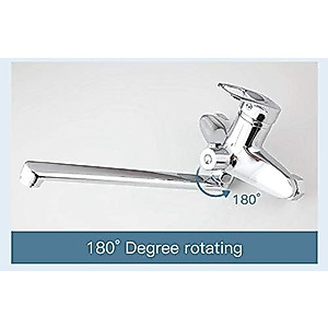 TECKI Kitchen Taps A Set 30cm Length Outlet Rotated Brass Body Bathroom Shower Faucet Four Handle Options Bathtub Faucet Bath Water Mixer