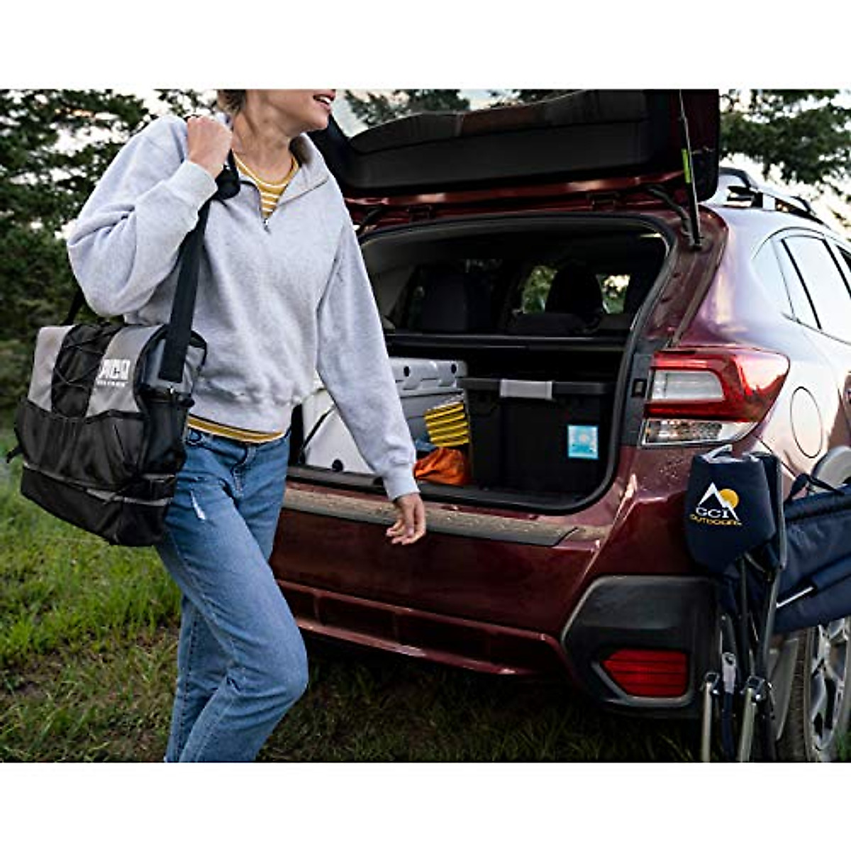 GCI Outdoor Pico Arm Chair Outdoor Folding Camping Chair With Carry Bag