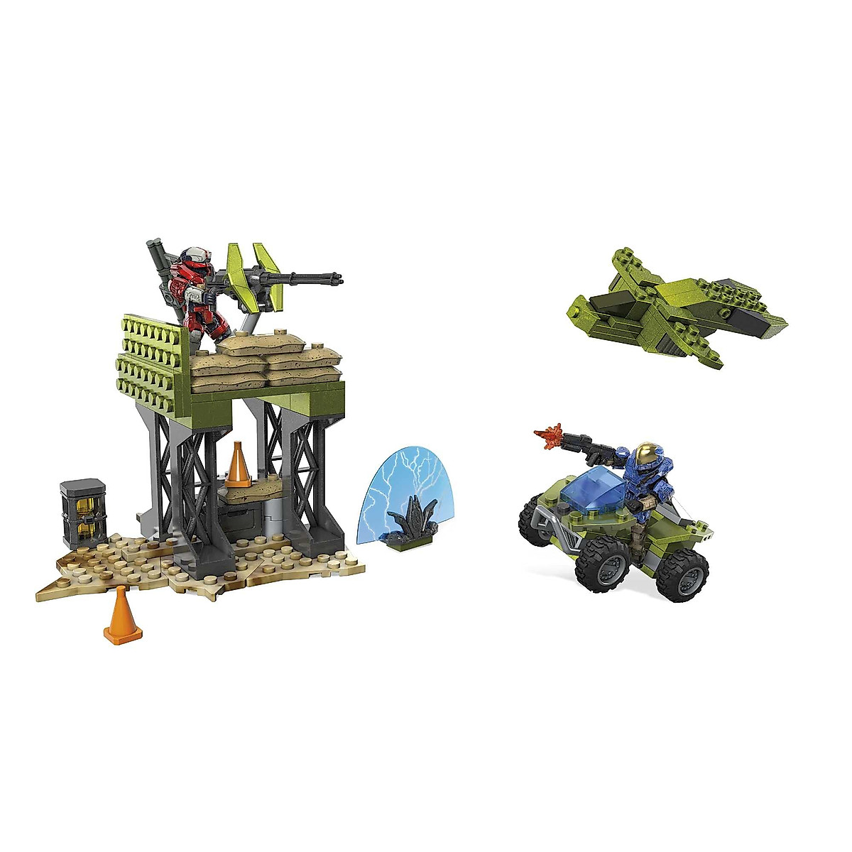 Mega Construx Halo Building Box Halo Infinite Construction Set with Spartan Gungnir Character Figure, Building Toys for Kids