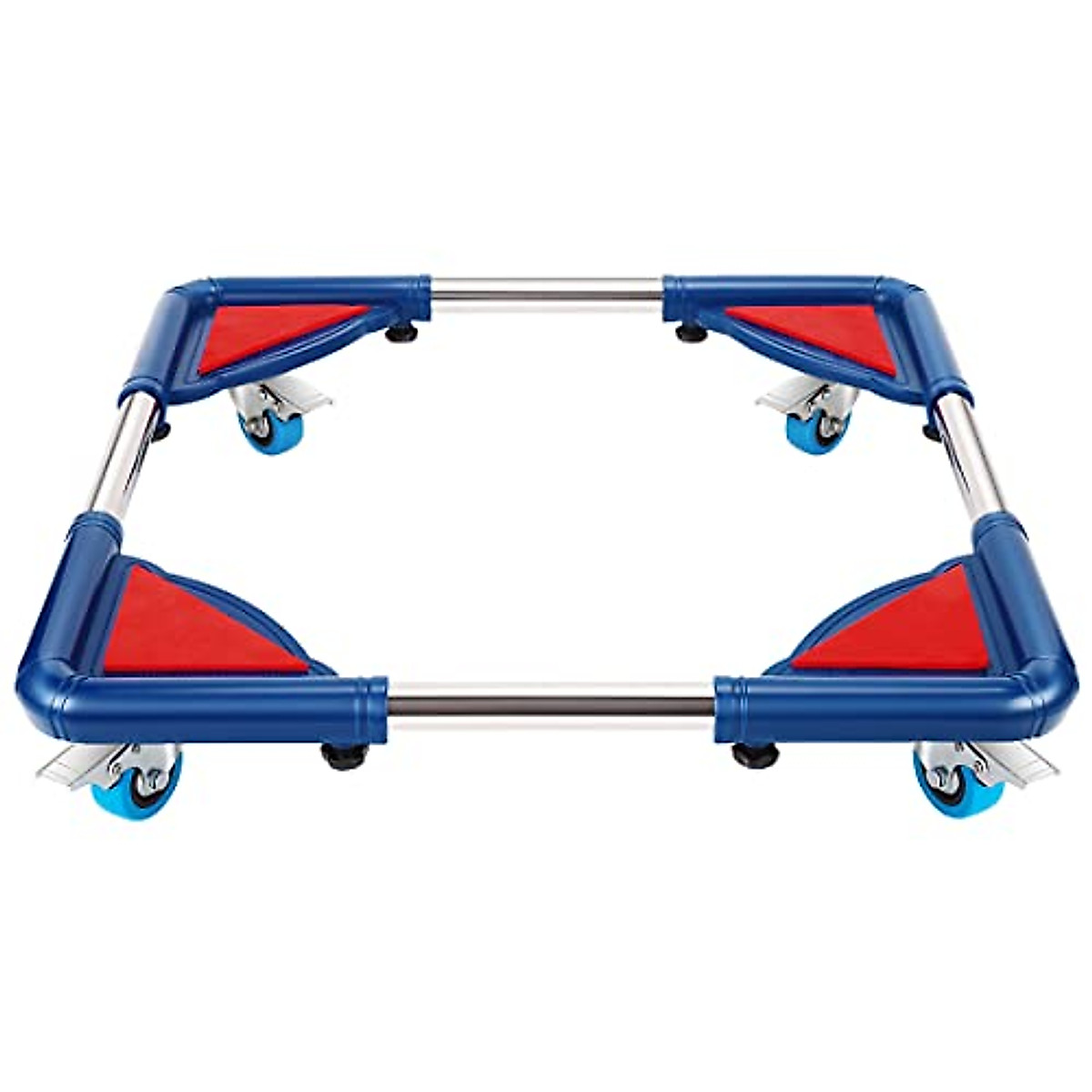 DOZAWA Telescopic Furniture Dolly with 4 Locking Wheels,Washing Machine Stand Refrigerator Base Moving Cart,Size Adjustable,Blue