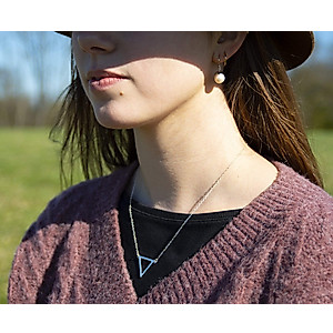 EFYTAL Graduation Gifts for Her 2024, Sterling Silver Triangle Necklace, Encouragement Gifts for Women, College Graduation Jewelry Gift for New Grad